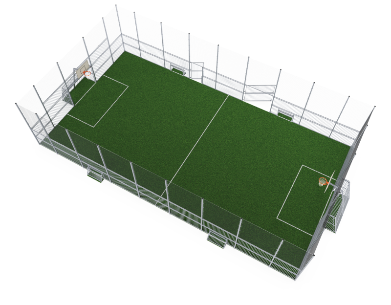 Pista MUGA 12X24 H:5m Acero FRE600701 – Parc