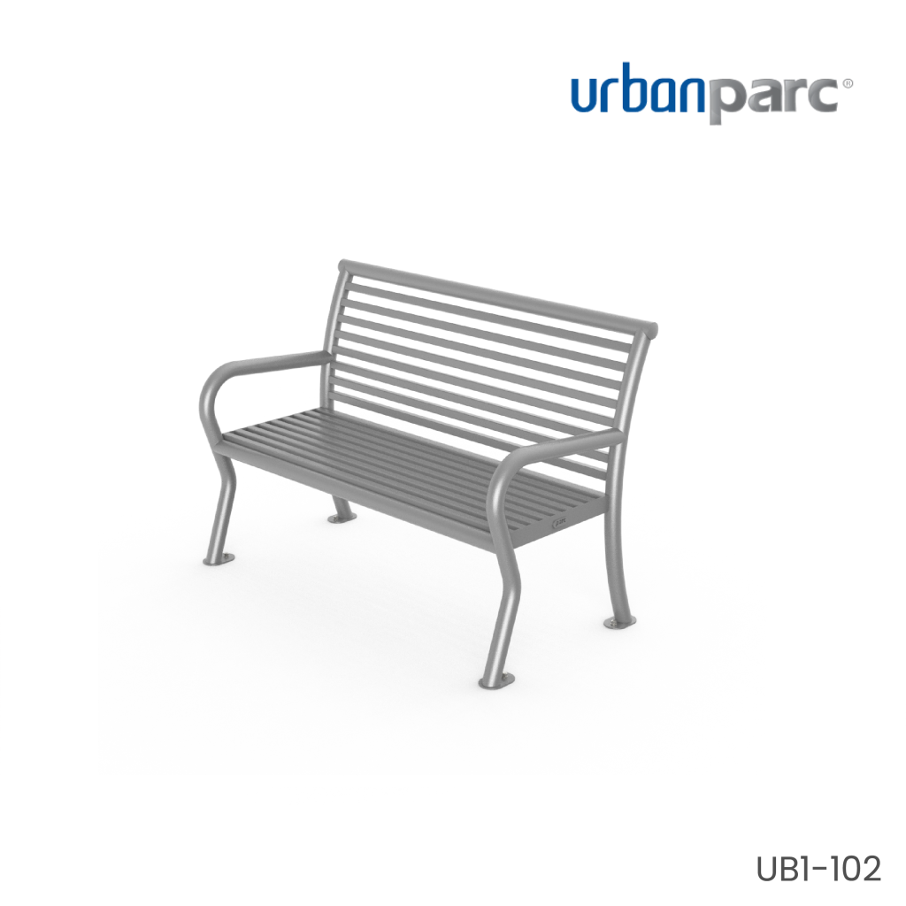 Banca Aktual UB1 metálica con respaldo – Parc