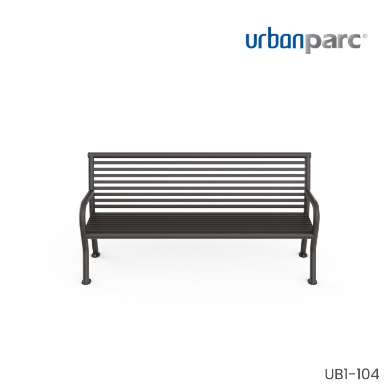 Banca Aktual UB1 metálica con respaldo – Parc